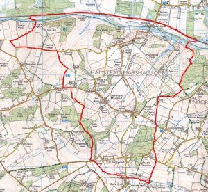 Map of Hamstead Marshall